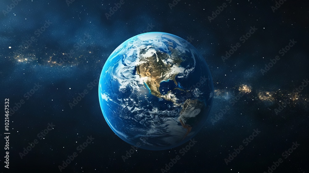 "Our Blue Planet: A Realistic Illustration of Earth Captured from the ...