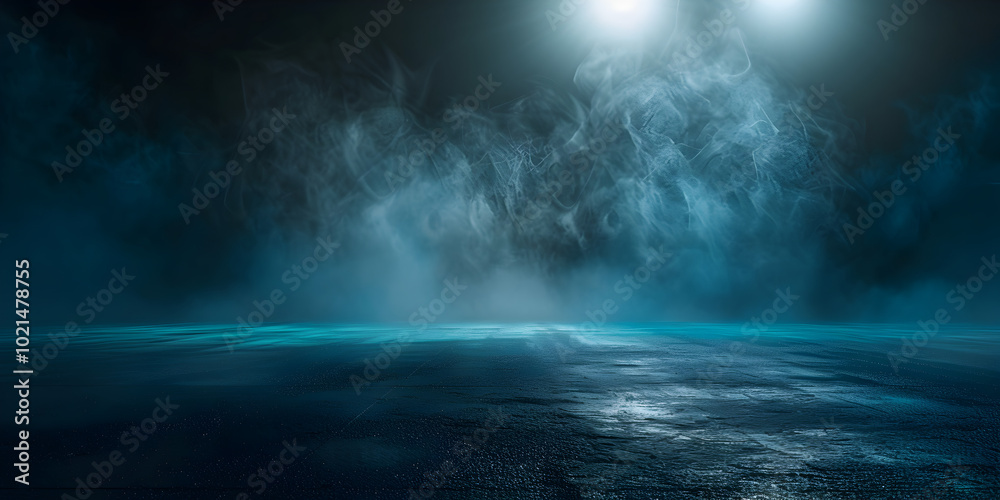 A dark room with a dark background and a dark background with a cross ...