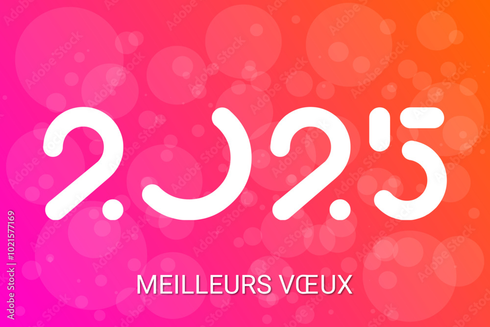 Bonne année - meilleurs vœux 2025 - vecteur pour affiche, bannière, salutation et célébration du ...