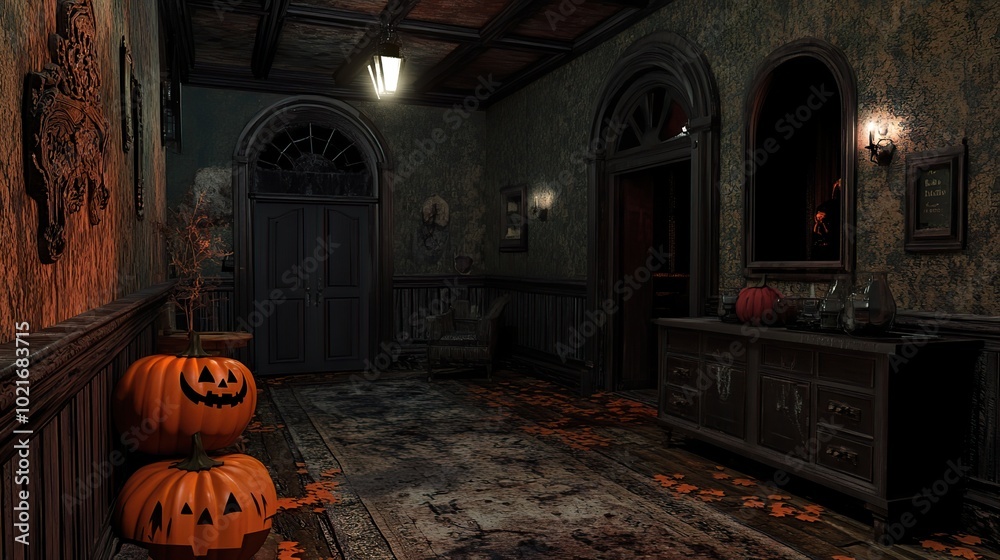 Explore a haunted house with a creepy butler for a spooky and fun ...