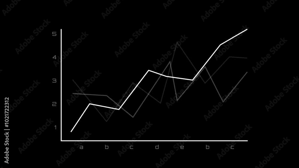 Infographic growth 2D object animation. Increase sales in business flat ...