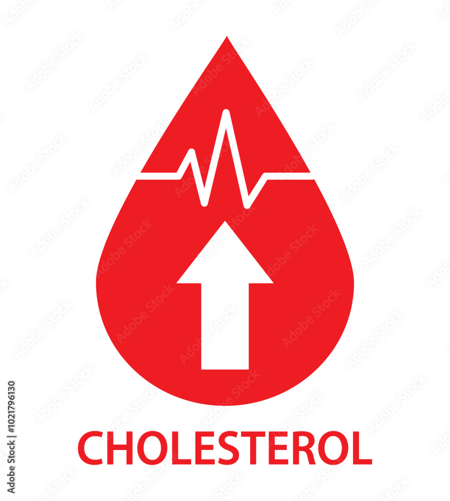 High cholesterol icon design vector illustration isolated on white ...