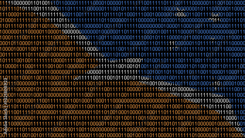 Binary code on flag of Tierra del Fuego Province (Argentina). Program source code or Hacker ...