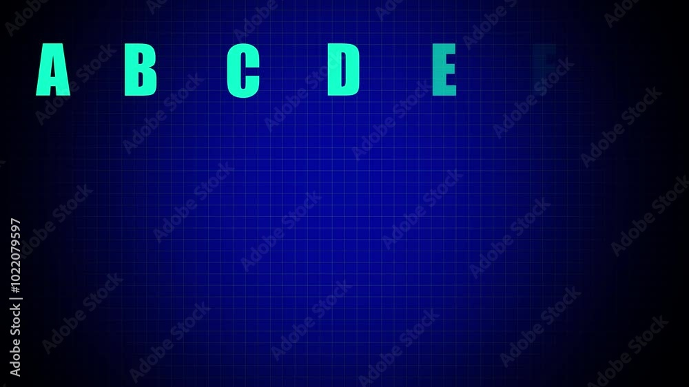 Time lapse letter A to Z on blackboard Alphabet colorful animation A to ...