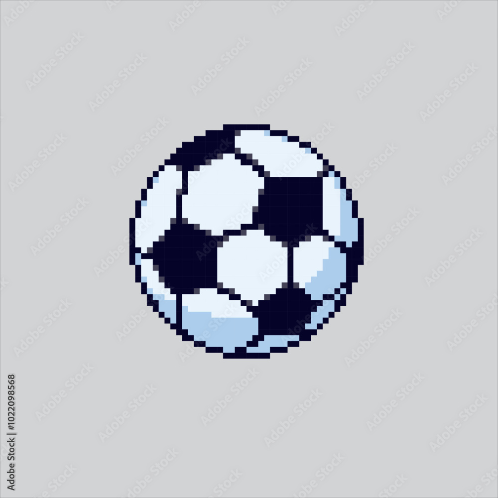 Pixel art illustration Soccer Ball. Pixelated Football Ball. Soccer ...