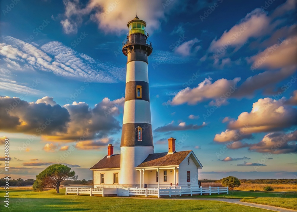 Majestic Bodie Island Lighthouse stands tall at 156 feet on Roanoke ...
