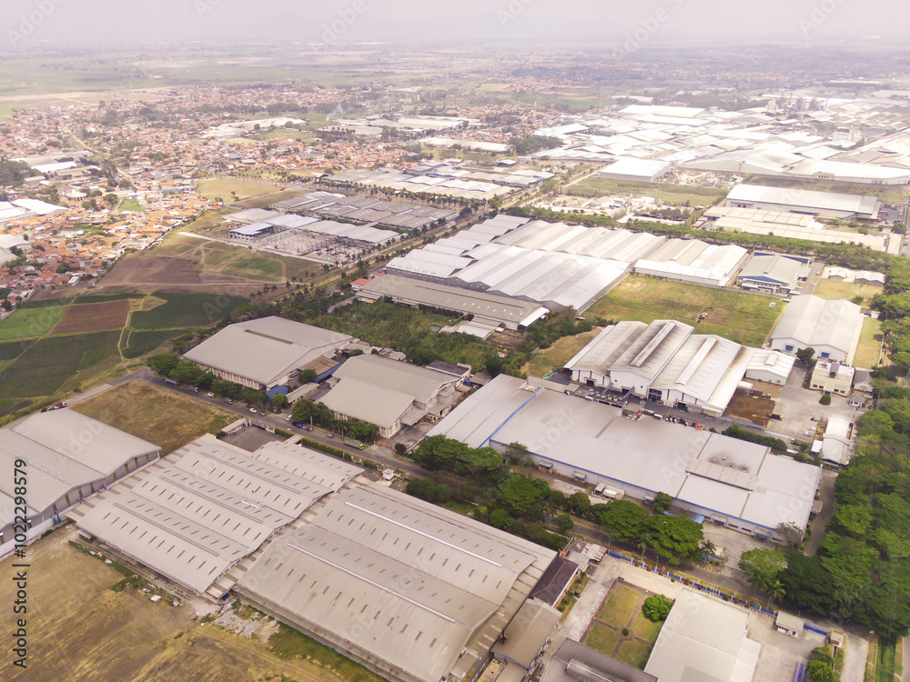 Aerial Shot of Dwipapuri Industrial Estate which is located in ...