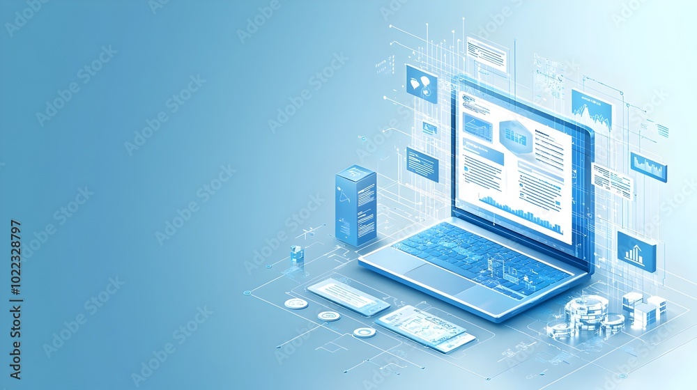 Sleek and modern marketing design featuring informative infographic ...