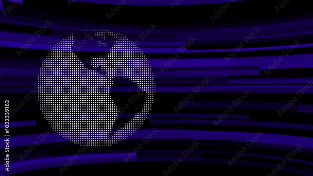 international news background animation. 3d rotated earth technology ...