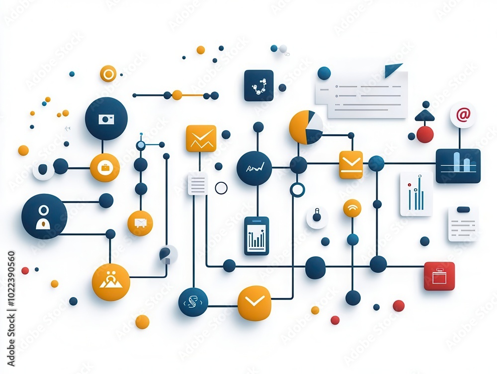 timelines are visually represented in an icon form, illustrating ...