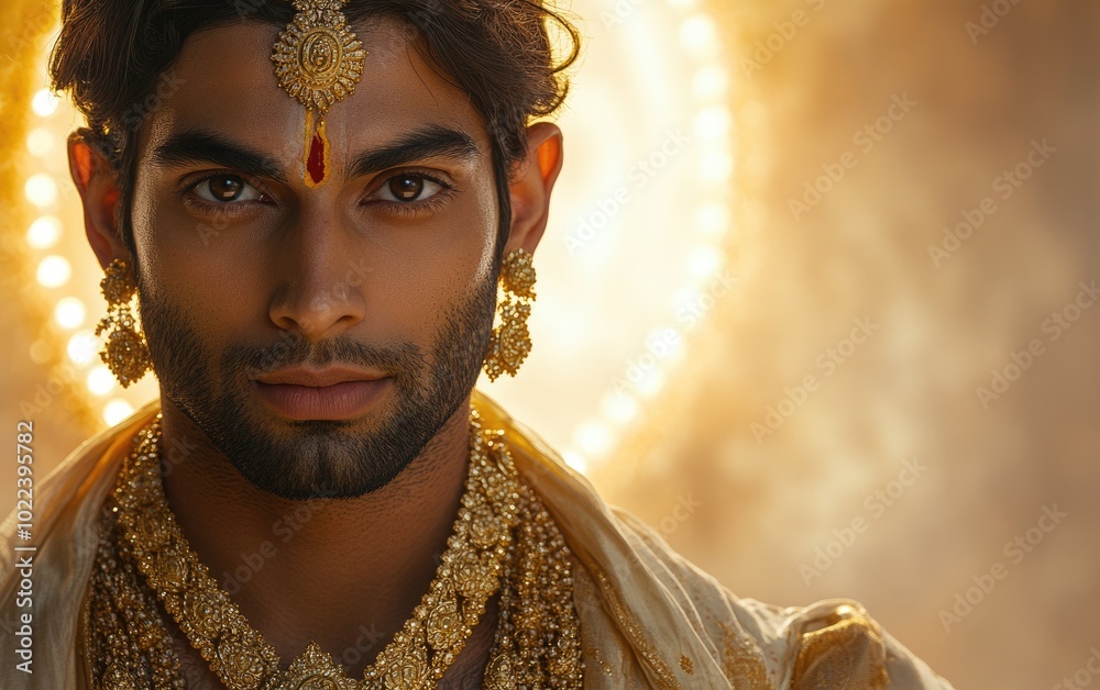 Divine representation of Vishnu: central deity in Vishnuism, symbols ...