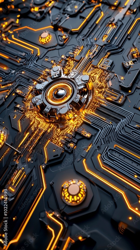 Enhanced Machine: A detailed illustration of a machine transforming ...