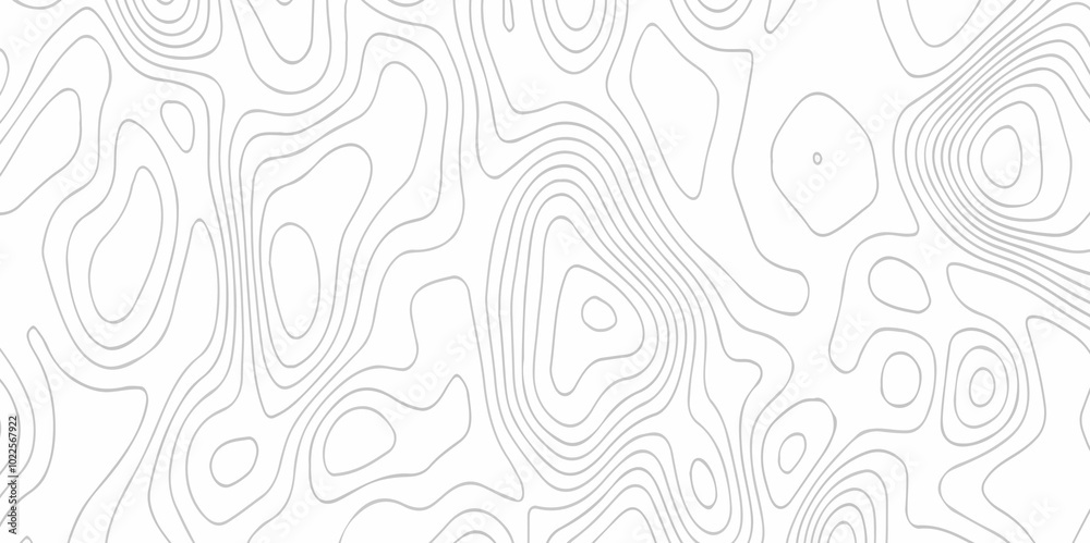 Vector abstract Topography map crave white and black wave doodle line ...