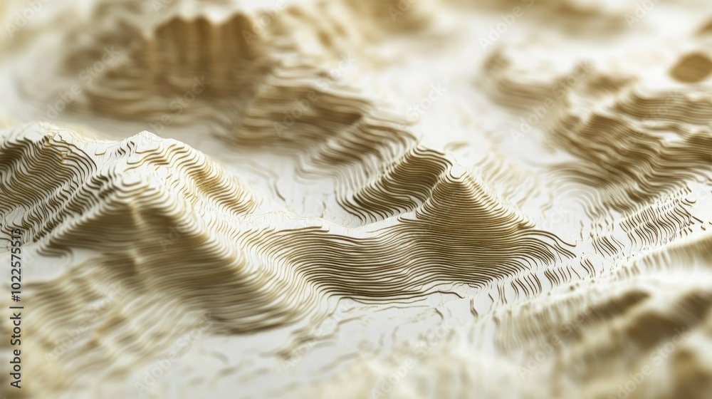 Geographic Terrain Map with Contours and Trails, Detailed ...