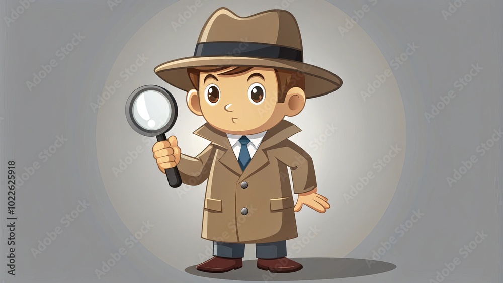 Discover a minimalist vector detective character animation, perfect for ...