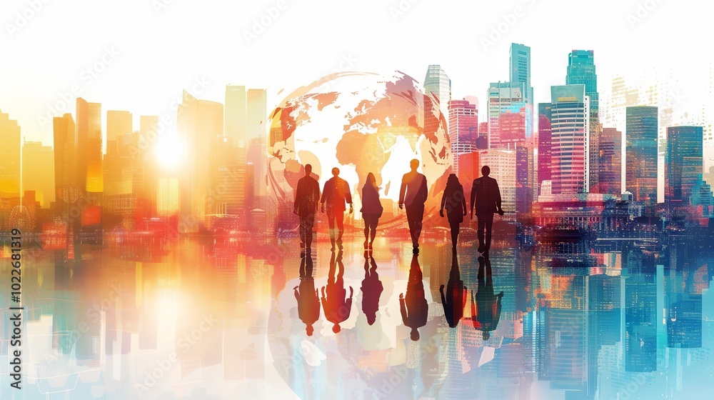 Diverse professionals from various cultural backgrounds collaborating ...