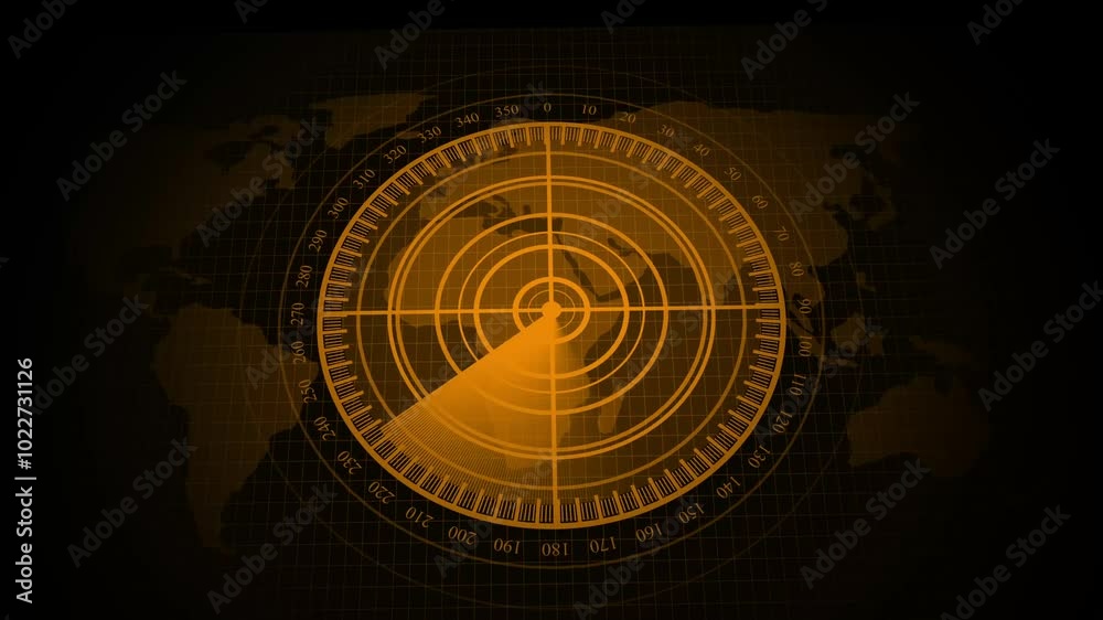 Rader Hud map technology rotated animated, Object location detection ...