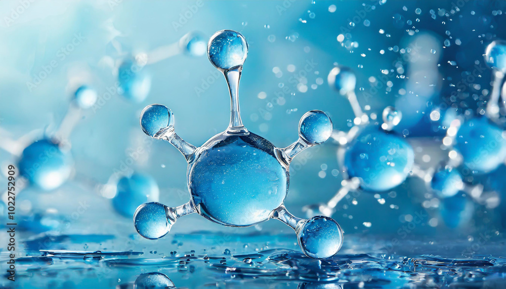 Water molecules forming in a dynamic splash during a scientific ...