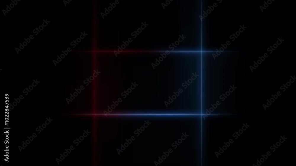 abstrack neon background with glowing square shape and spinning cloud ...