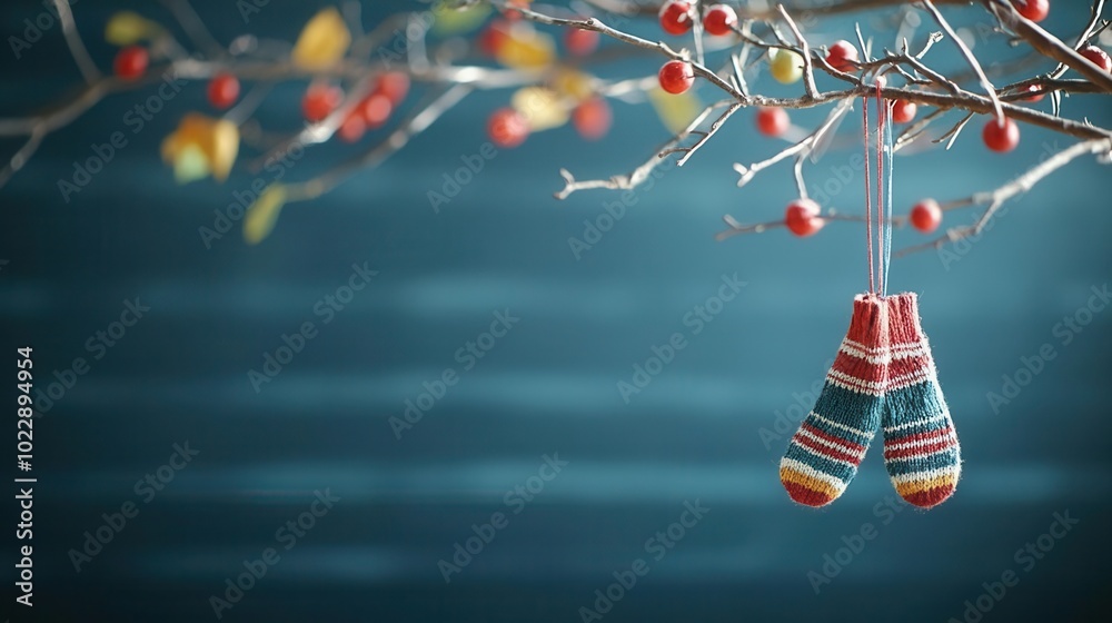 A cozy classroom scene where students are creating handmade mittens to ...