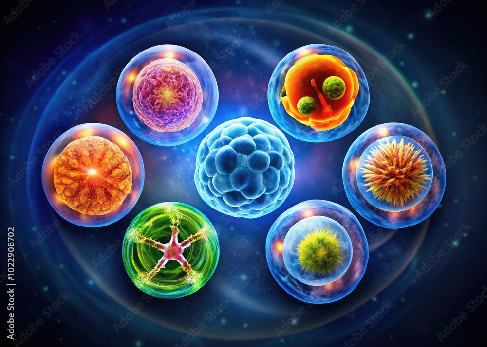 Visual Representation of the 5 Stages of Mitosis: Prophase, Metaphase ...