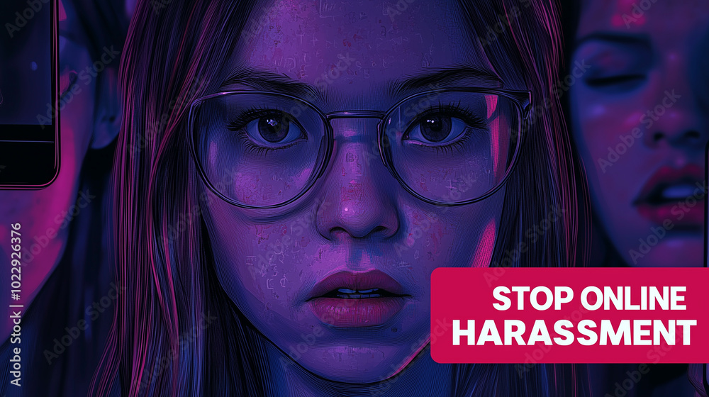 A digital illustration of hurtful comments flooding a phone screen, but ...