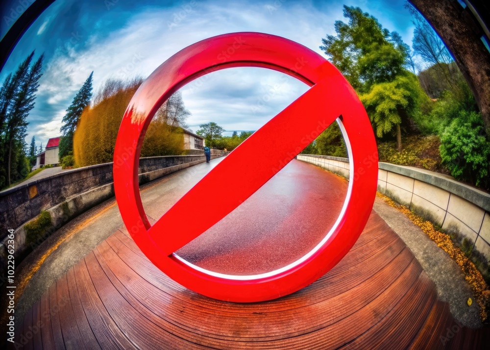 Red Circle with a Line Through It Symbolizing Prohibition or No Entry ...