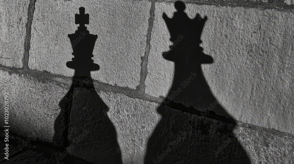 A chess pawn casts a shadow on the wall that intriguingly resembles the ...