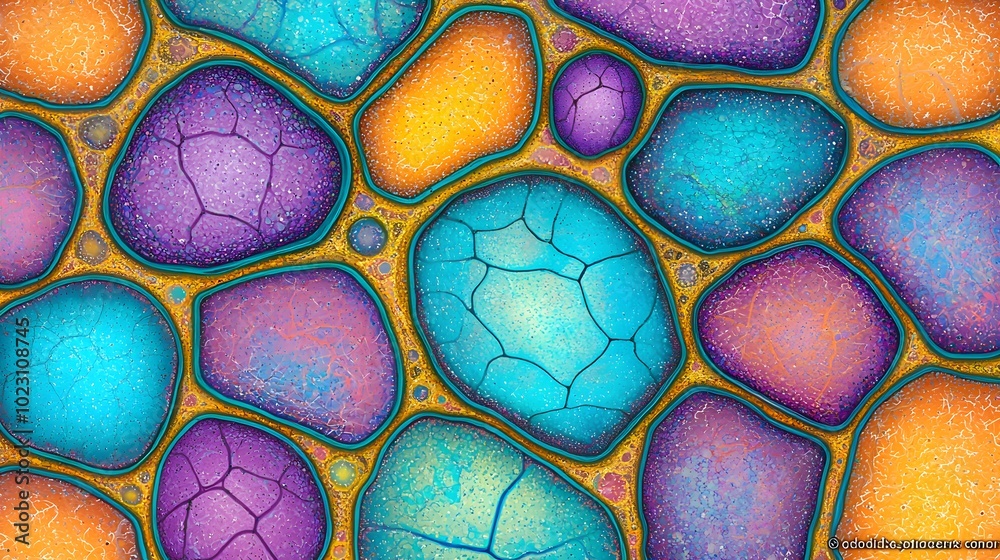 Microplastics Under a Microscope: A scientific image showing colorful ...