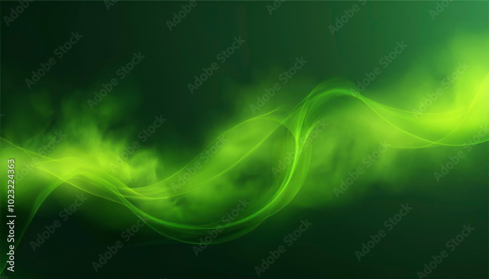 Green smoke background. Realistic green bad smell, magic mist cloud ...
