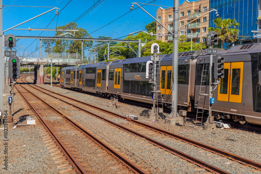 Thursday 10 October 2024 Commuter Passenger Train moving fast moving ...