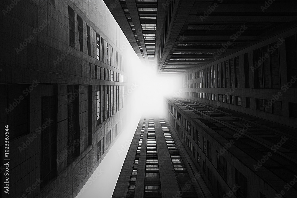 Futuristic Dystopian Brutalist Skyscraper Design Showcasing Monolithic ...