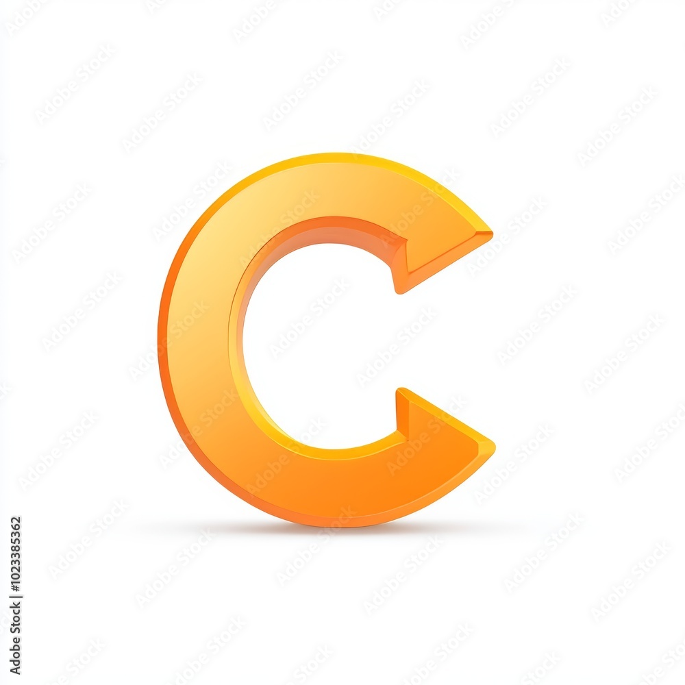 3d orange glass update, refresh icon: 3D rendering. Two arrow icons ...
