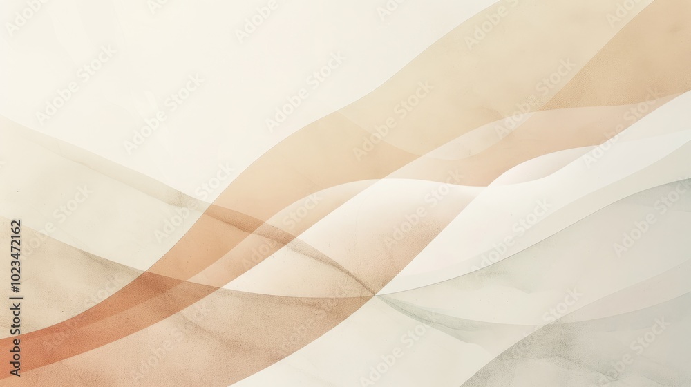 Abstract beige color wave flowing express the energetic signal ...