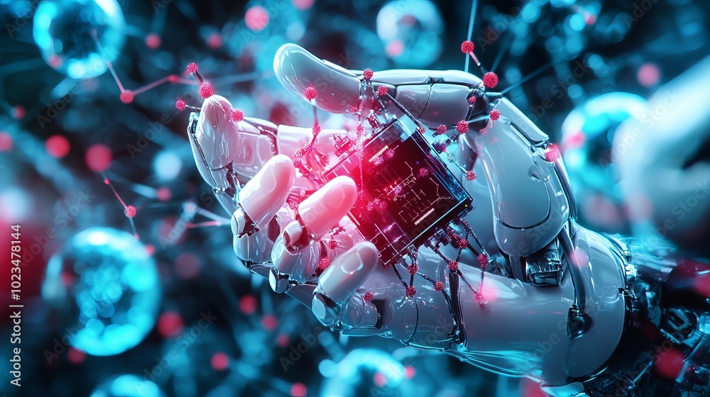 3D Rendering of Nanomedicine Concept: Nanoparticle Robots for Pain ...