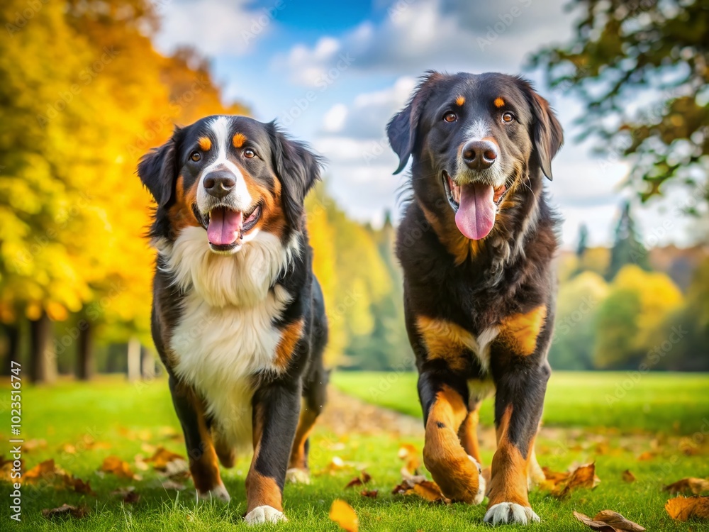 Adorable Bernese Mountain Dog and Labrador Retriever Mix Playing in the ...