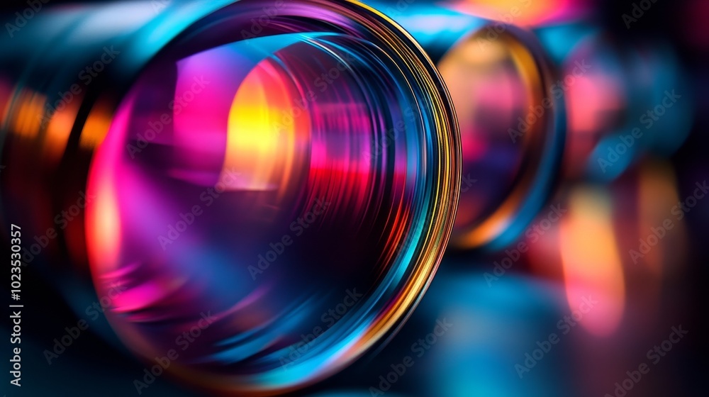 Distorted Perspectives of Photographic Lens Components Highlighting ...