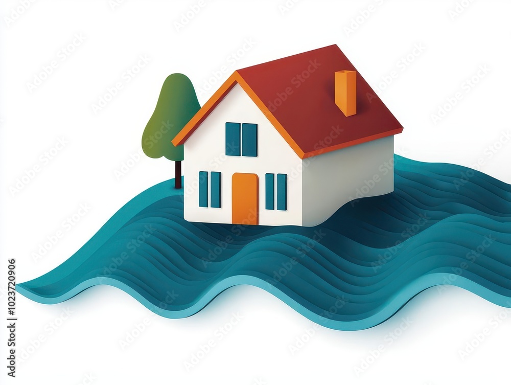 Cross-sectional diagram showing how floodwaters infiltrate urban areas ...
