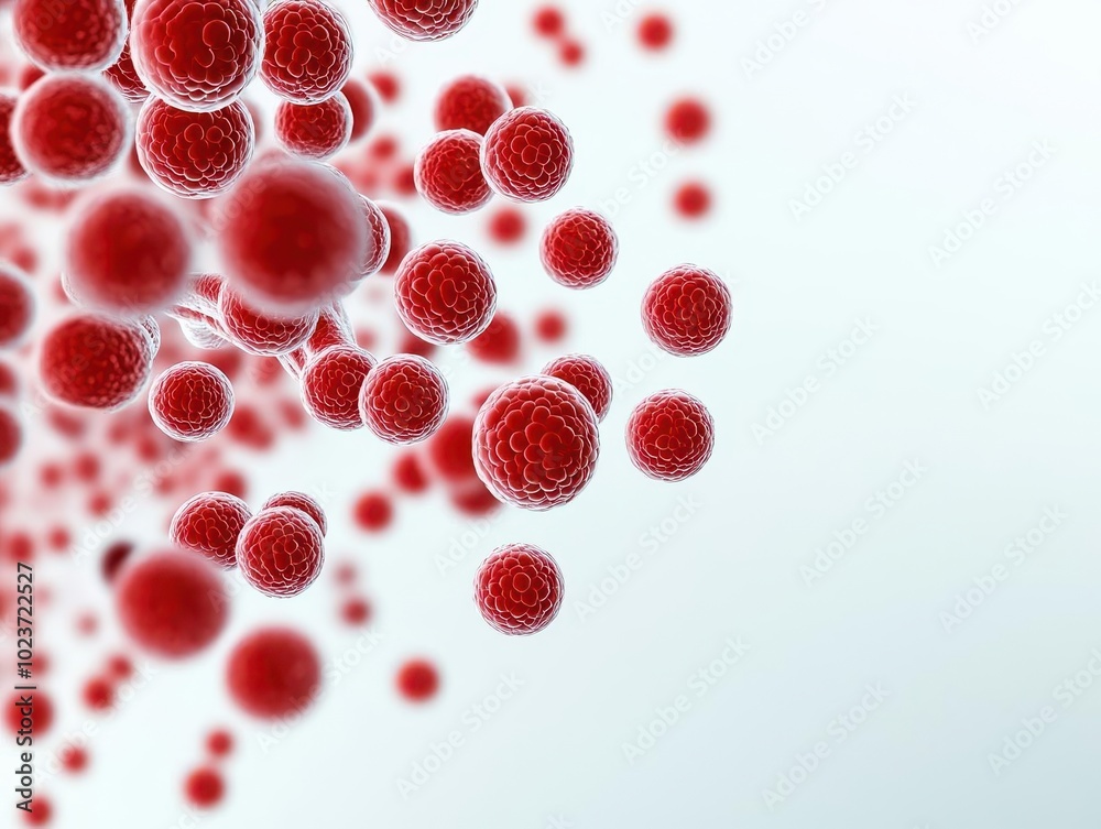 Visual representation of bone marrow affected by cancer, with cells in ...