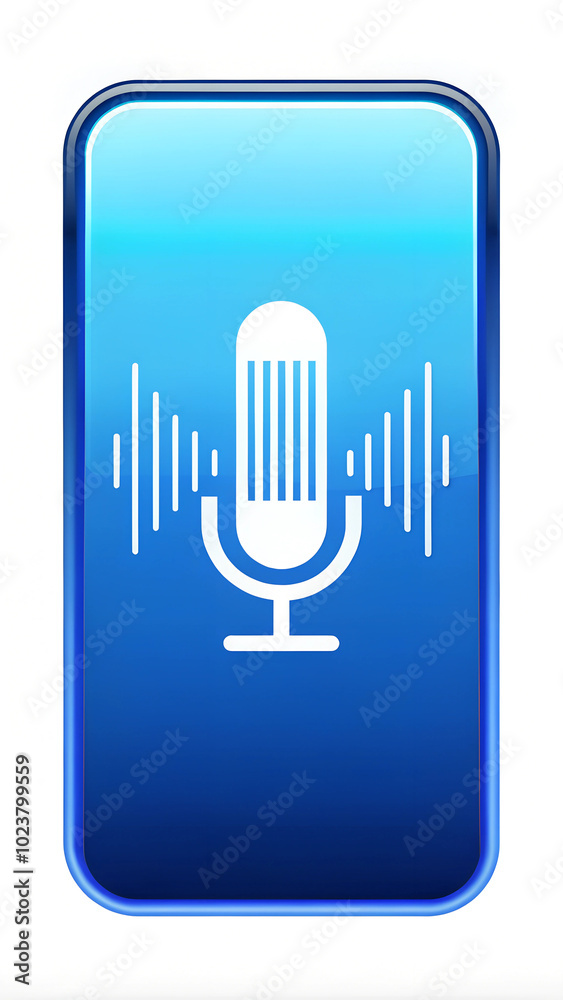 Voice message icon. Audio chat with pause sign and speech sound wave ...