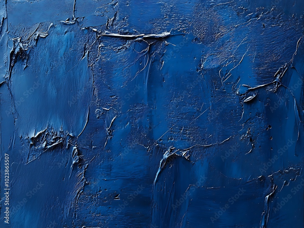 Blue brushstroke texture isolated on white background. Blue color pain ...