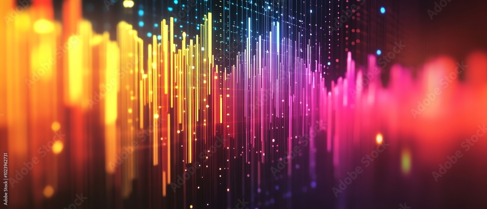 Dynamic bar charts with a spectrum of colors, representing stock market ... Dynamic bar charts with a spectrum of colors, representing stock market ...