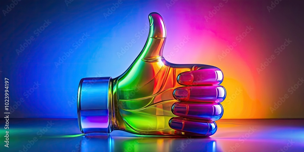thumbs up symbol on a clean background representing positivity and ...