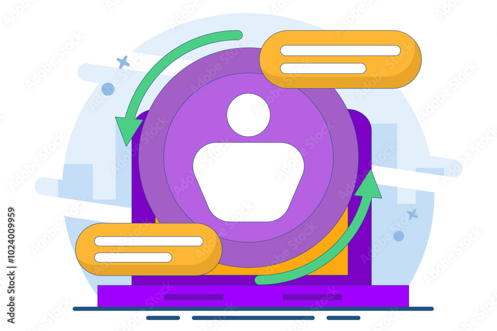 account recovery service concept. recover account information data ...