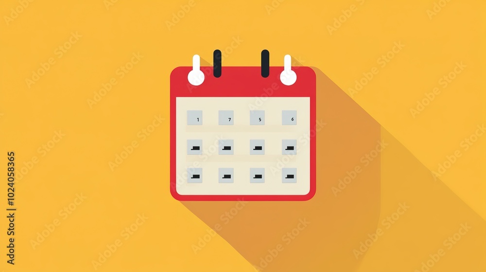 Simple and modern icon for a calendar featuring a clean design with a ...