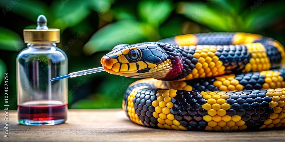 Banded Krait Antivenom Vial for Snake Bite Treatment in Science ...