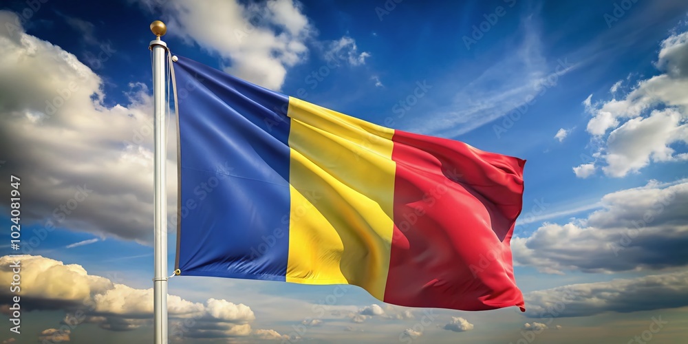Chad Flag Waving Animation in High Dynamic Range - 4K Loop for Stunning ...