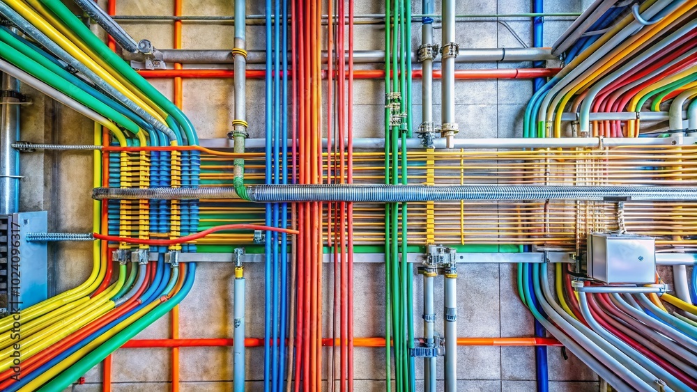 Electrical Conduit for Cable Routing in Buildings with Pipe for ...