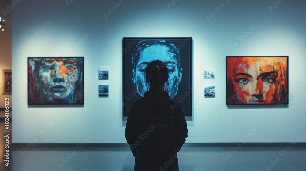 Contemporary AI Art Exhibition, showcasing innovative digital creations ...