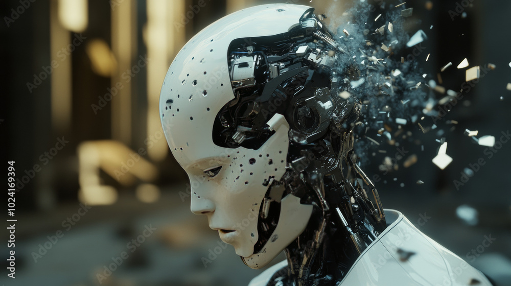 The robot's artificial brain couldn't handle the workload and crashed ...